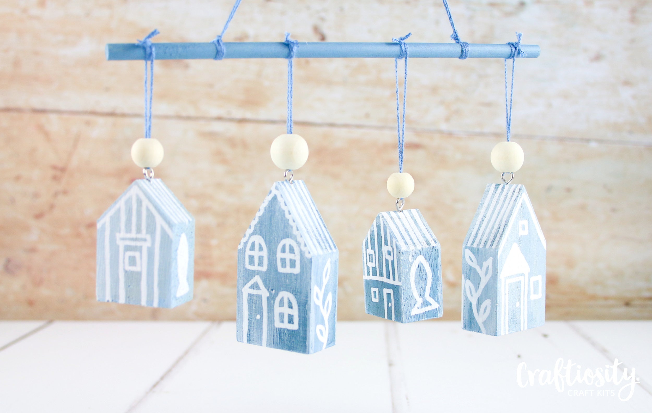 Seaside Cottages Hanging Craft Kit & Tutorial – Craftiosity